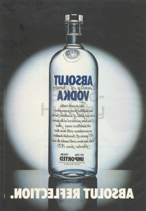 ABSOLUT VODKA - Country of Sweden. | Brand-History