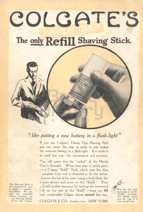 COLGATE & CO. - The only Refill Shaving Stick. | Brand-History