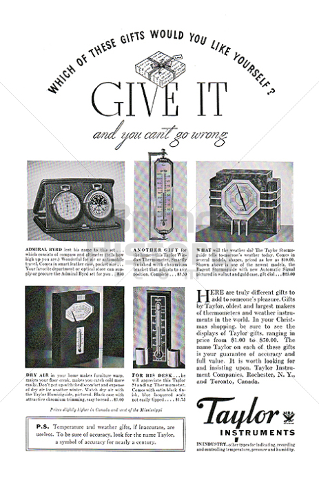 Taylor INSTRUMENTS - GIVE IT and you can't go wrong. | Brand-History