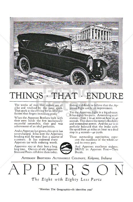 APPERSON BROTHERS AUTOMOBILE COMPANY - THINGS · THAT · ENDURE. | Brand ...