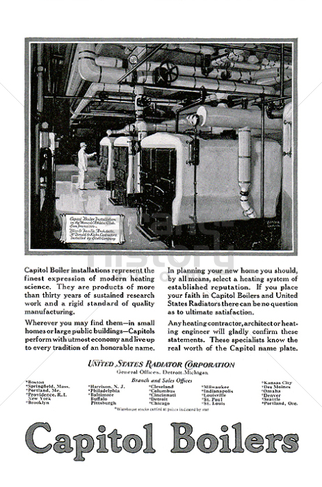 UNITED STATES RADIATOR CORPORATION - Capitol Boilers . . . | Brand-History