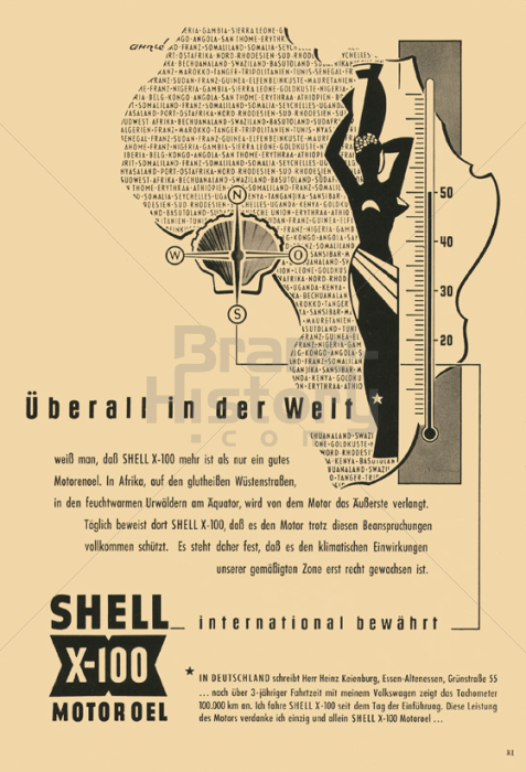 SHELL - SHELL X-100. Überall in der Welt weiß man, daß SHELL X-100 mehr ...