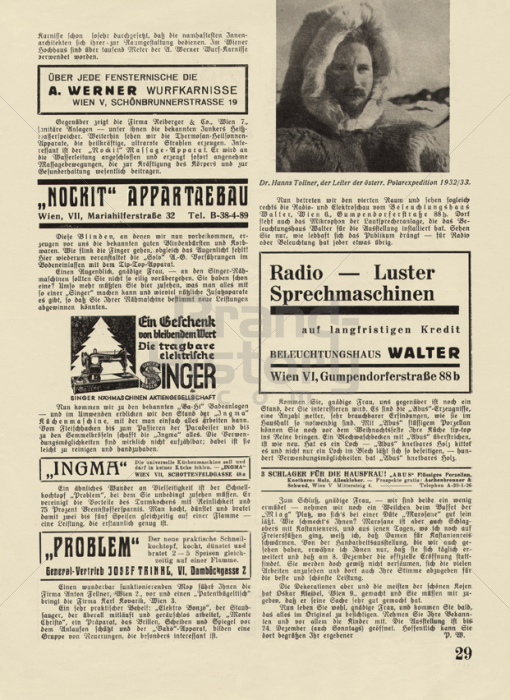 BELEUCHTUNGSHAUS WALTER - Radio · Luster · Sprechmaschinen. | Brand-History