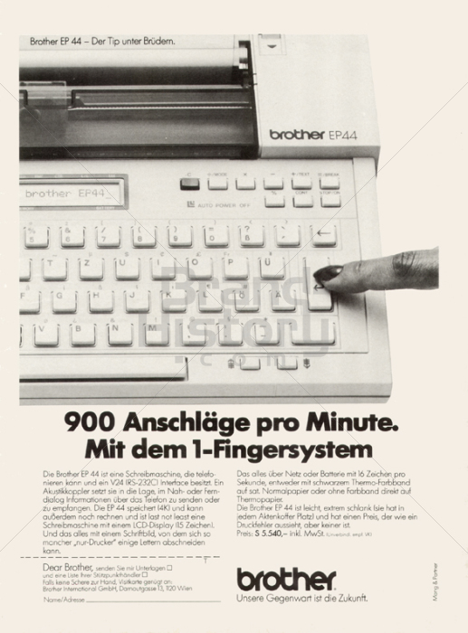 brother - brother EP 44 · Der Tip unter Brüdern. 900 Anschläge pro ...