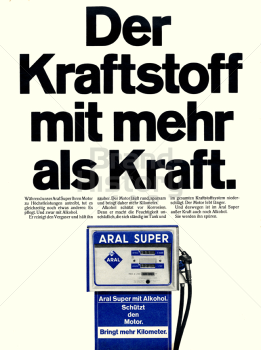 ARAL SUPER - Der Kraftstoff mit mehr als Kraft. | Brand-History