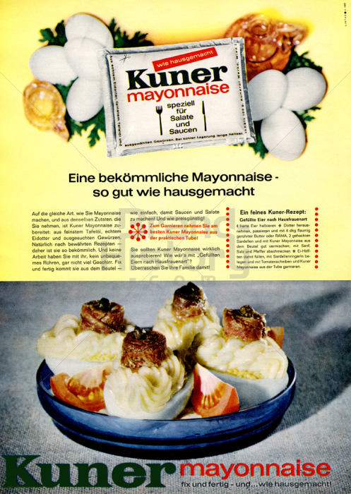 KUNER Mayonnaise - Fix und fertig und . . . wie hausgemacht. | Brand ...