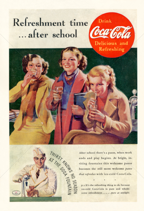 Coca-Cola - Refreshment time . . . after school. | Brand-History