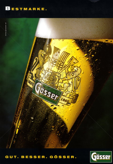 Gösser - BESTMARKE · GUT. BESSER. GÖSSER. | Brand-History