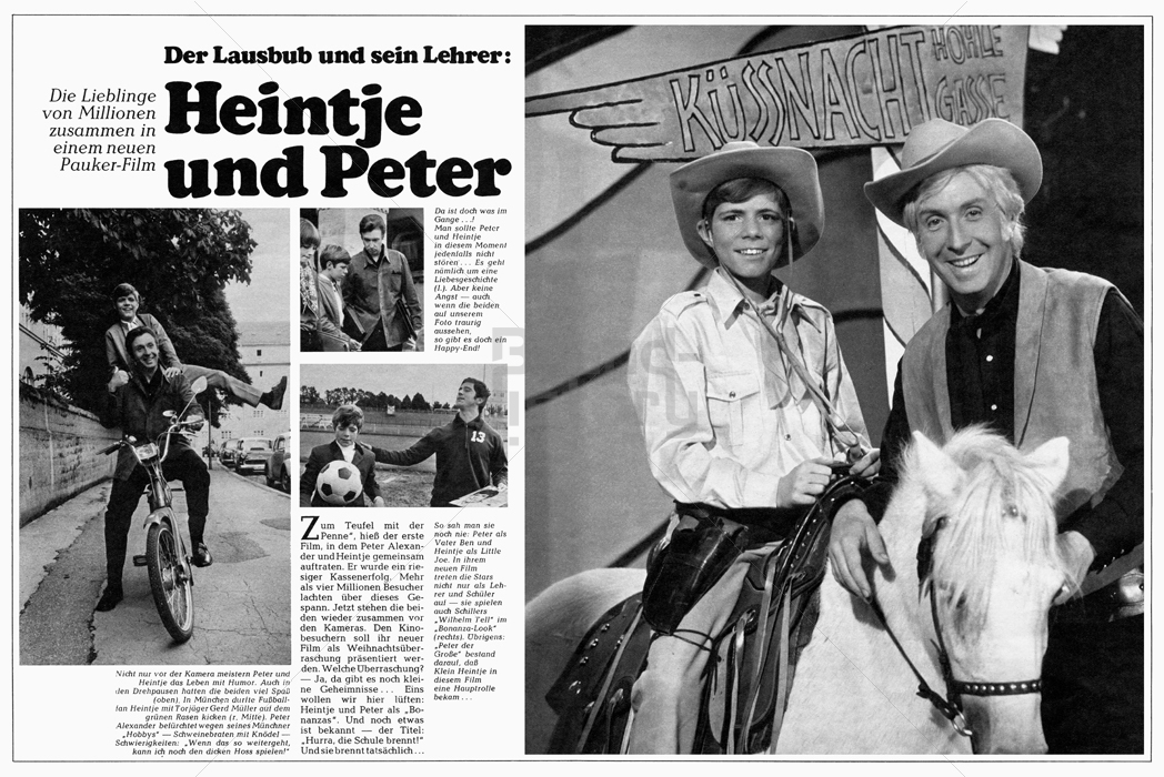 BUNTE - Der Lausbub und sein Lehrer: Heintje und Peter (Sujet "Heintje ...