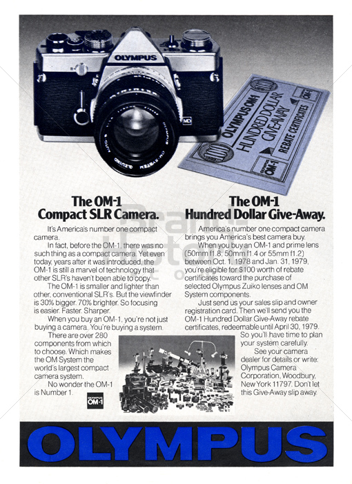 OLYMPUS - The OM-1 Compact SLR Camera. | Brand-History