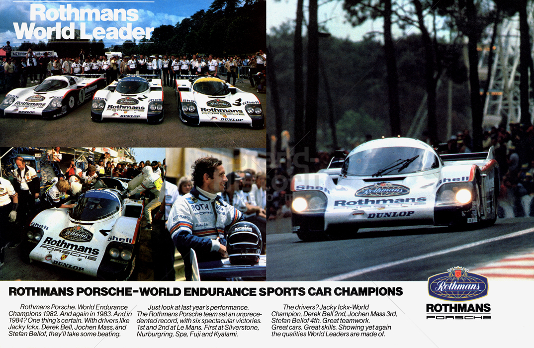 PORSCHE - PORSCHE · Rothmans · ROTHMANS PORSCHE-WORLD ENDURANCE SPORTS ...