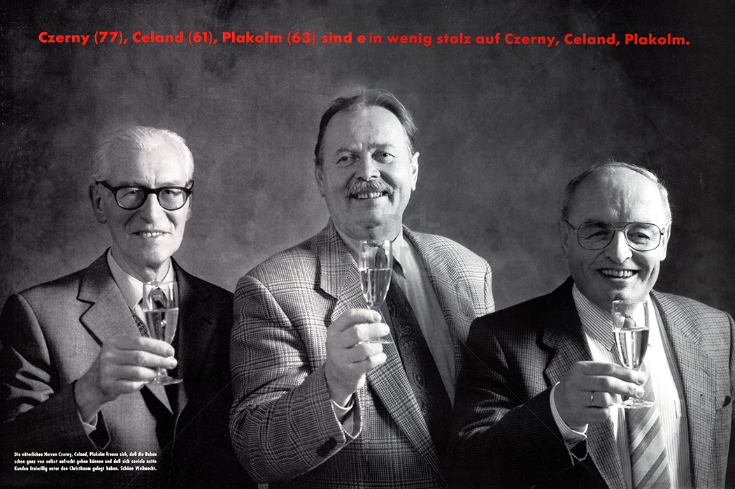 CCP - Czerny (77), Celand (61), Plakolm (63) sind ein wenig stolz auf ...