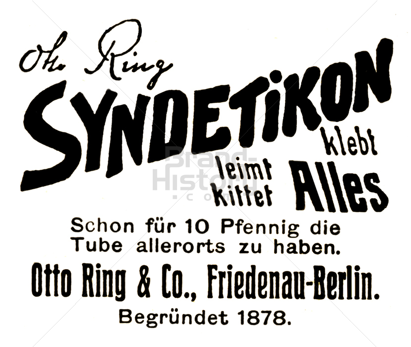 Otto Ring & Co. - Otto Ring's SYNDETIKON · klebt · leimt · kittet Alles ...