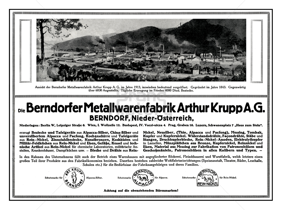 Berndorfer Metallwarenfabrik Arthur Krupp A.G., BERNDORF - Die ...