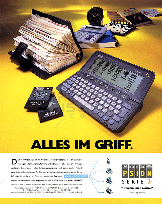 PSION - PSION SERIE 3a - THE WORLD'S NO.1 PALMTOP. ALLES IM GRIFF ...