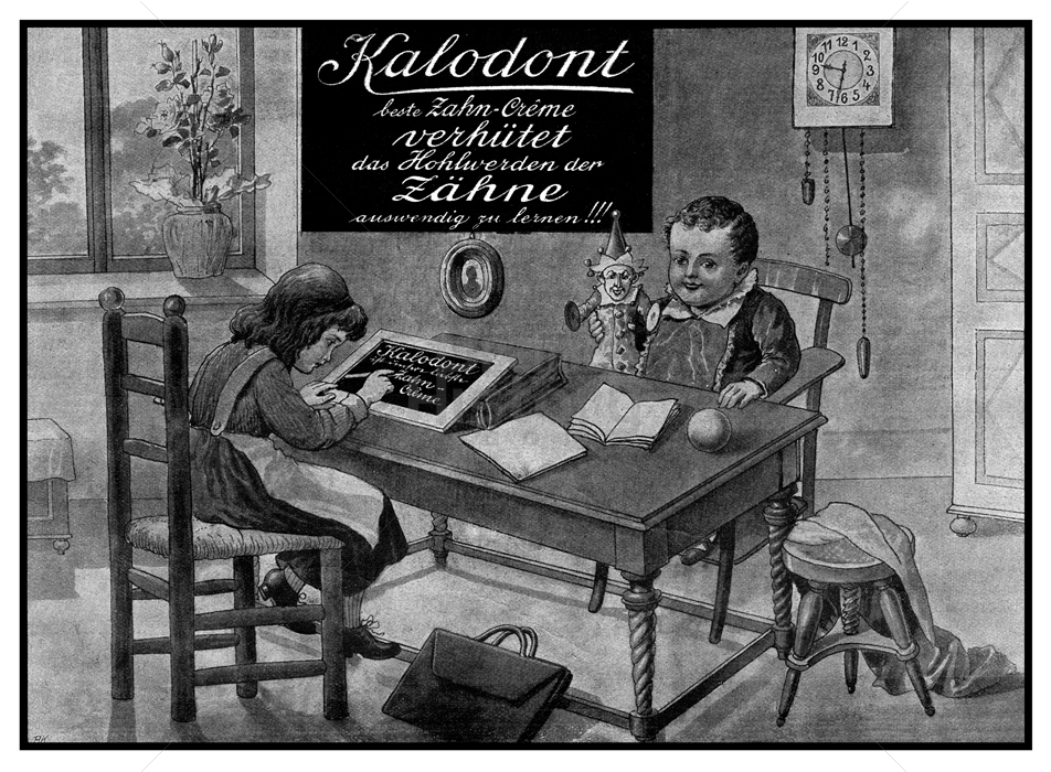 Kalodont - Kalodont · beste Zahn-Crême · verhütet das Hohlwerden der ...