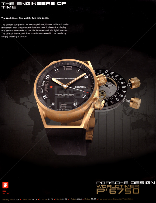 PORSCHE DESIGN - THE ENGINEERS OF TIME · WORLDTIMER · P' 6750 · One ...