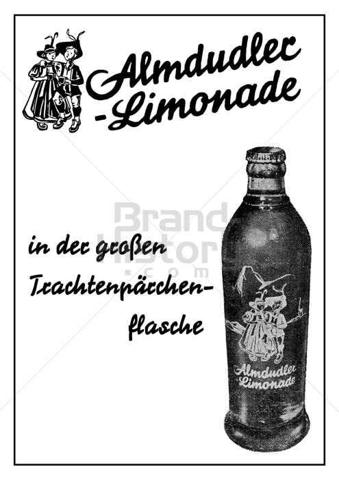 Almdudler - Almdudler-Limonade in der großen Trachtenpärchenflasche ...