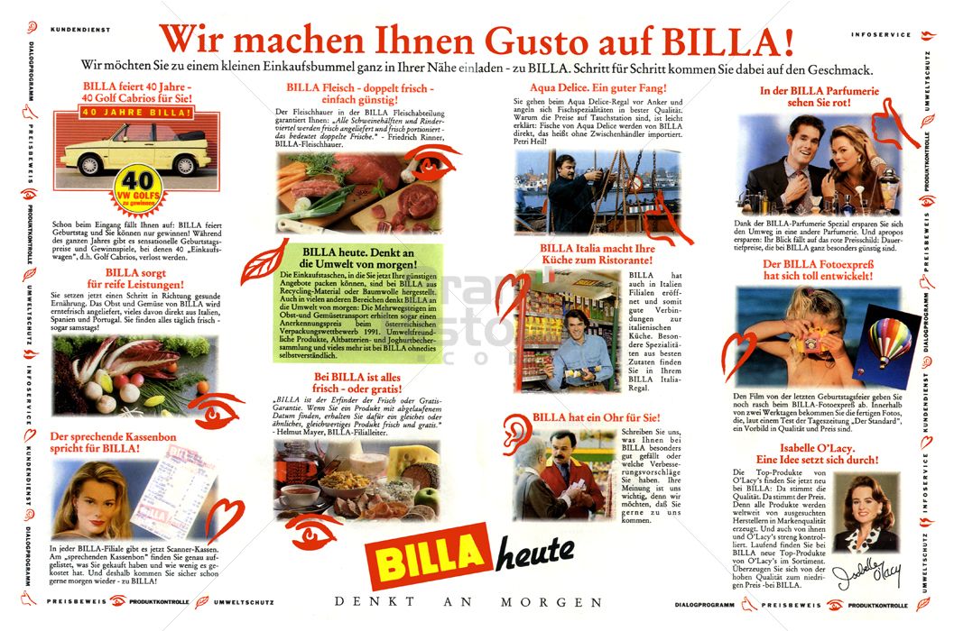 BILLA - Wir machen Ihnen Gusto auf BILLA! BILLA feiert 40 Jahre · 40 ...